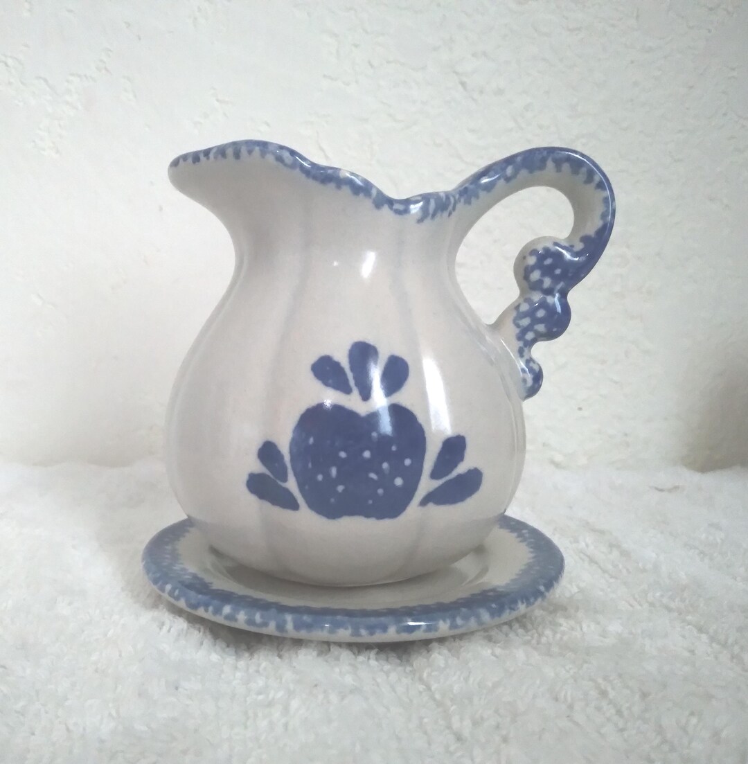Mini Creamer/pitcher With Plate, 1990's - Etsy