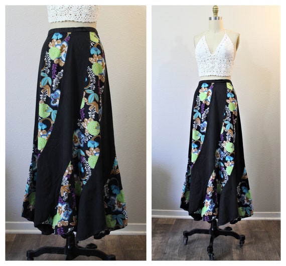 Vintage 1970's Pinwheel Swirl Hawaiian Patchwork Merm… - Gem