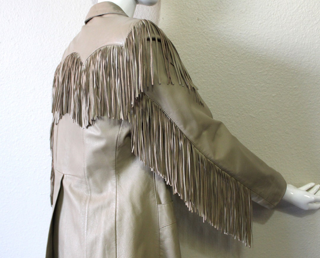 KNOCKOUT Vintage 1970s Scully Leather Fringe Jacket Womens Coat Blazer ...