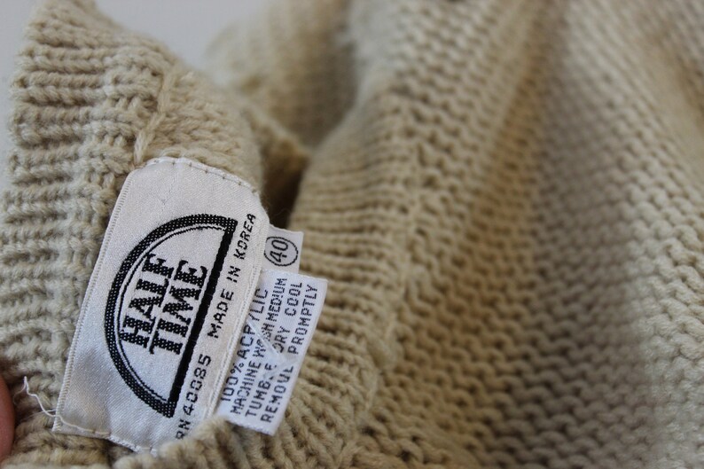 Vintage 70'S Zig Zag Knobby Acrylic Knit Sweater by HALF TIME Boho ...