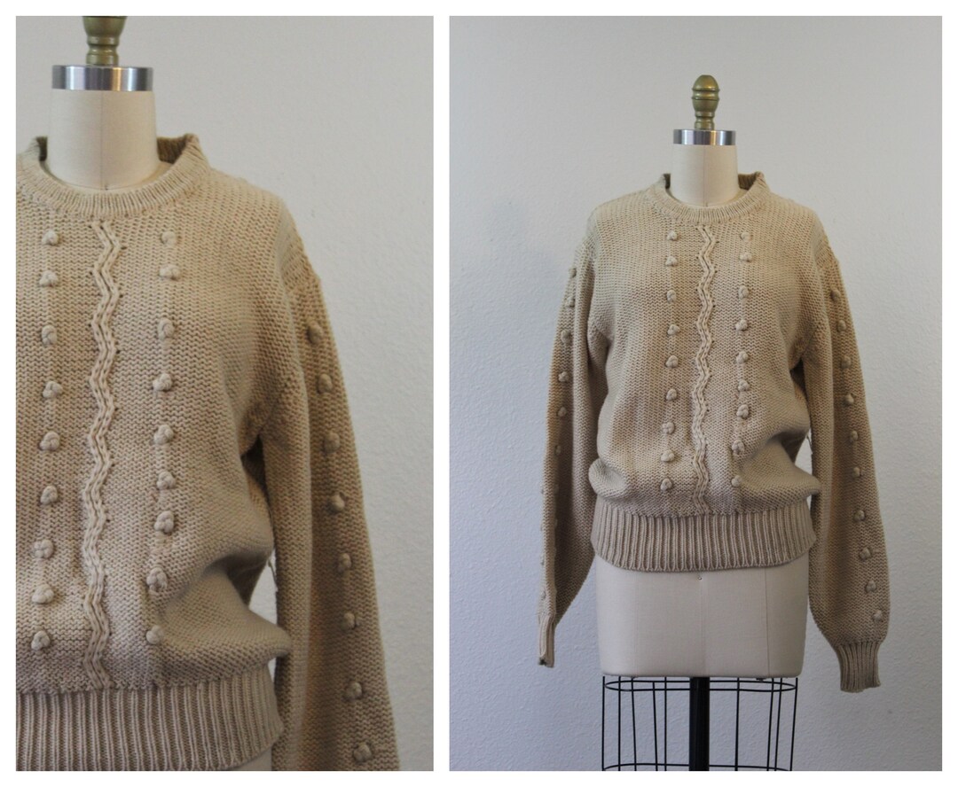 Vintage 70'S Zig Zag Knobby Acrylic Knit Sweater by HALF TIME Boho ...