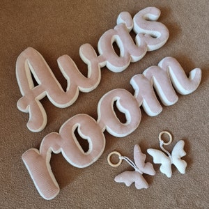 Cursive Name Velvet Pillow (zoe) , Educational Toy, Initial Cushion ...