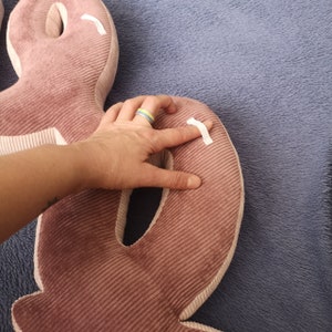 Cursive Name Velvet Pillow zoe , Educational Toy, Initial Cushion ...