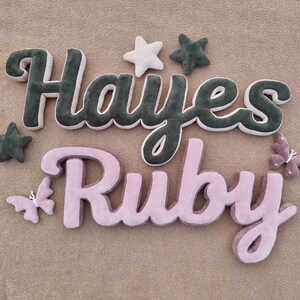 Cursive Name Velvet Pillow (zoe) , Educational Toy, Initial Cushion ...