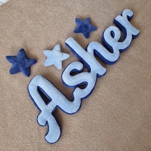 Cursive Name Velvet Pillow (zoe) , Educational Toy, Initial Cushion ...