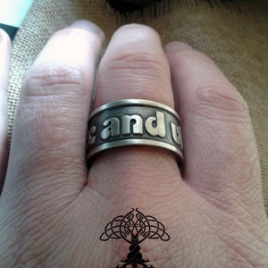 Sex and Violence - Thick, Wide Silver Ring. Wedding Ring With the Song ...