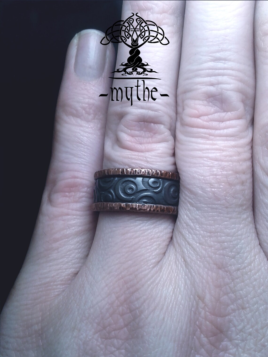 NEW MODEL A Beautiful Two-color Wedding Ring. Sterling Silver - Etsy