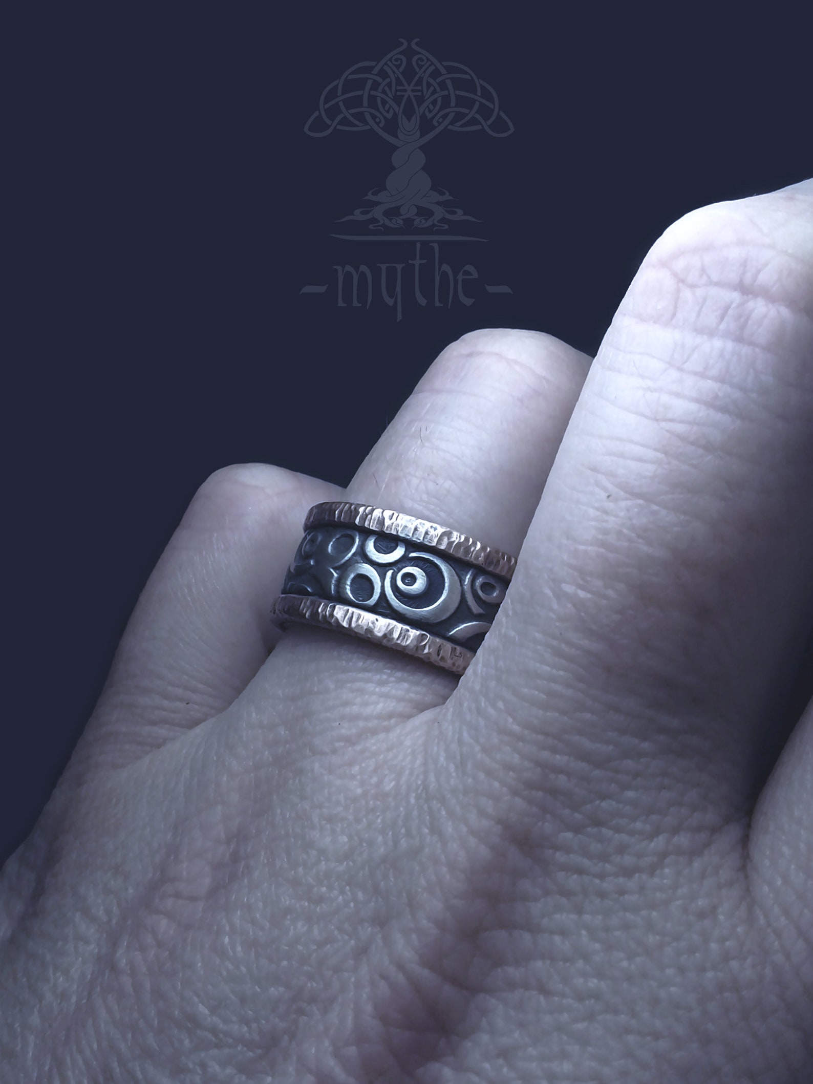 NEW MODEL A Beautiful Two-color Wedding Ring. Sterling Silver - Etsy