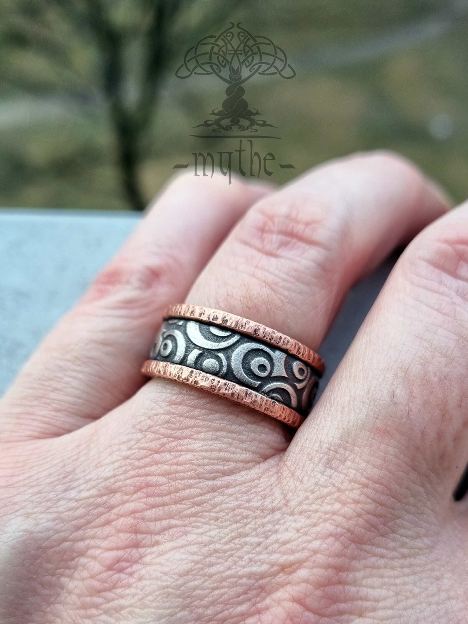 NEW MODEL A Beautiful Two-color Wedding Ring. Sterling Silver - Etsy