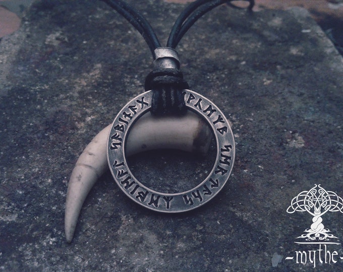 Round Runes Pendant Runes Necklace Custom Pendant Men - Etsy