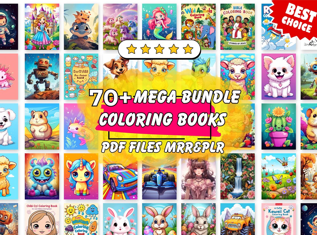 MEGA Bundle Coloring Pages/books, Coloring Books MRR for Kids, Coloring ...