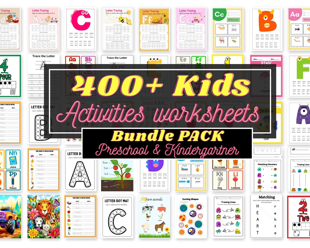 Preschool Kindergarten MEGA Bundle: 400+ Learning Activity Books (PLR ...