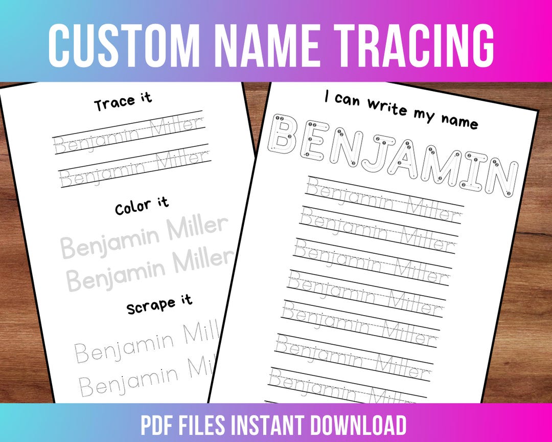 Personalized Name Tracing Worksheet: Custom Handwriting Practice ...