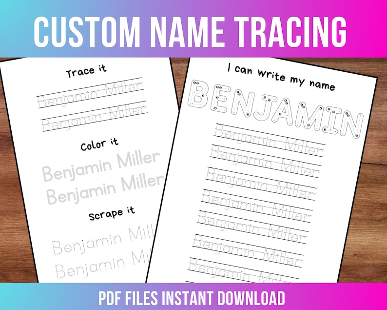 Personalized Name Tracing Worksheet: Custom Handwriting Practice ...