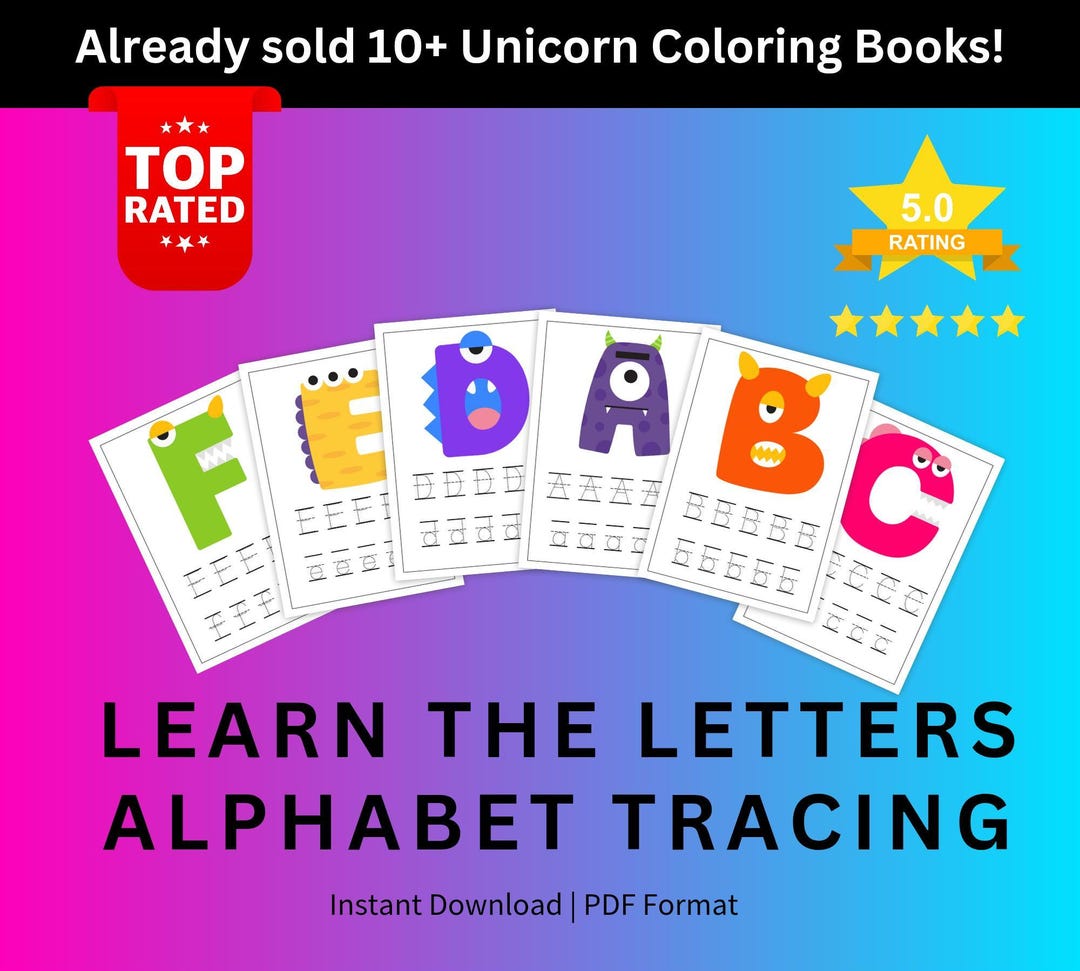 Alphabet Tracing Stripe W Letter Learning, Preschoolers and ...