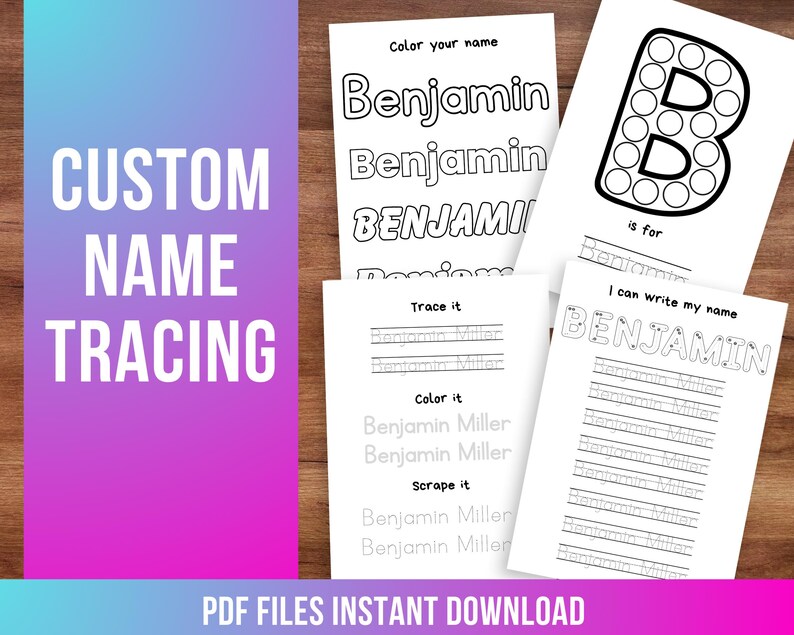 Personalized Name Tracing Worksheet: Custom Handwriting Practice ...