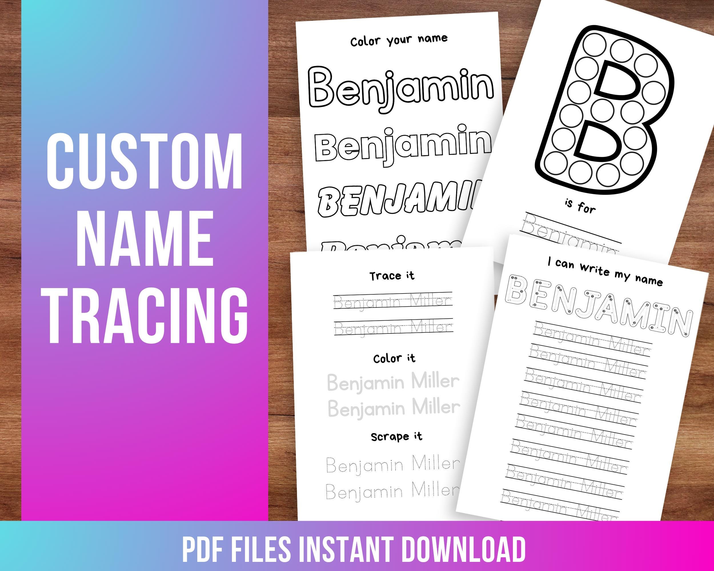 Personalized Name Tracing Worksheet: Custom Handwriting Practice ...