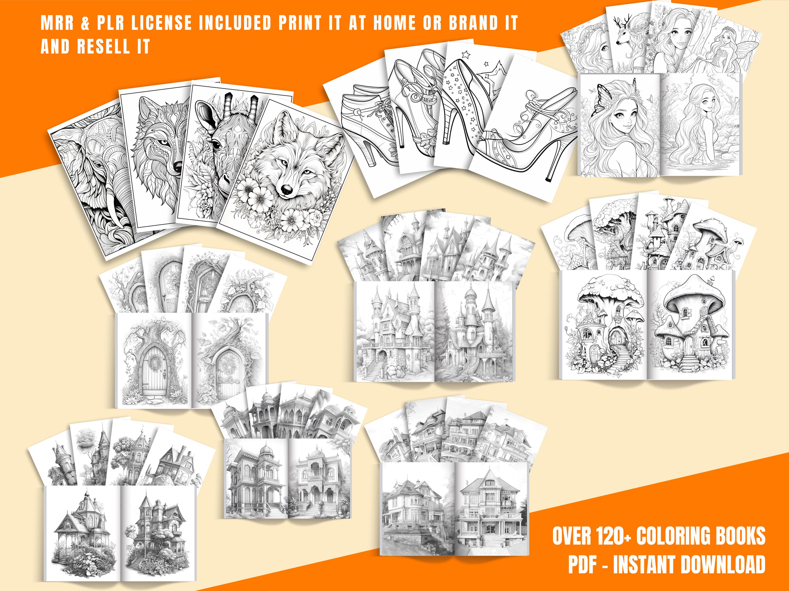 Adult Coloring Book Bundle: 20000+ Pages, 267+ Books (digital Download ...