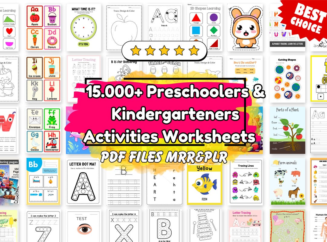 Preschool Kindergarten MEGA Bundle: 400+ Learning Activity Books (PLR ...