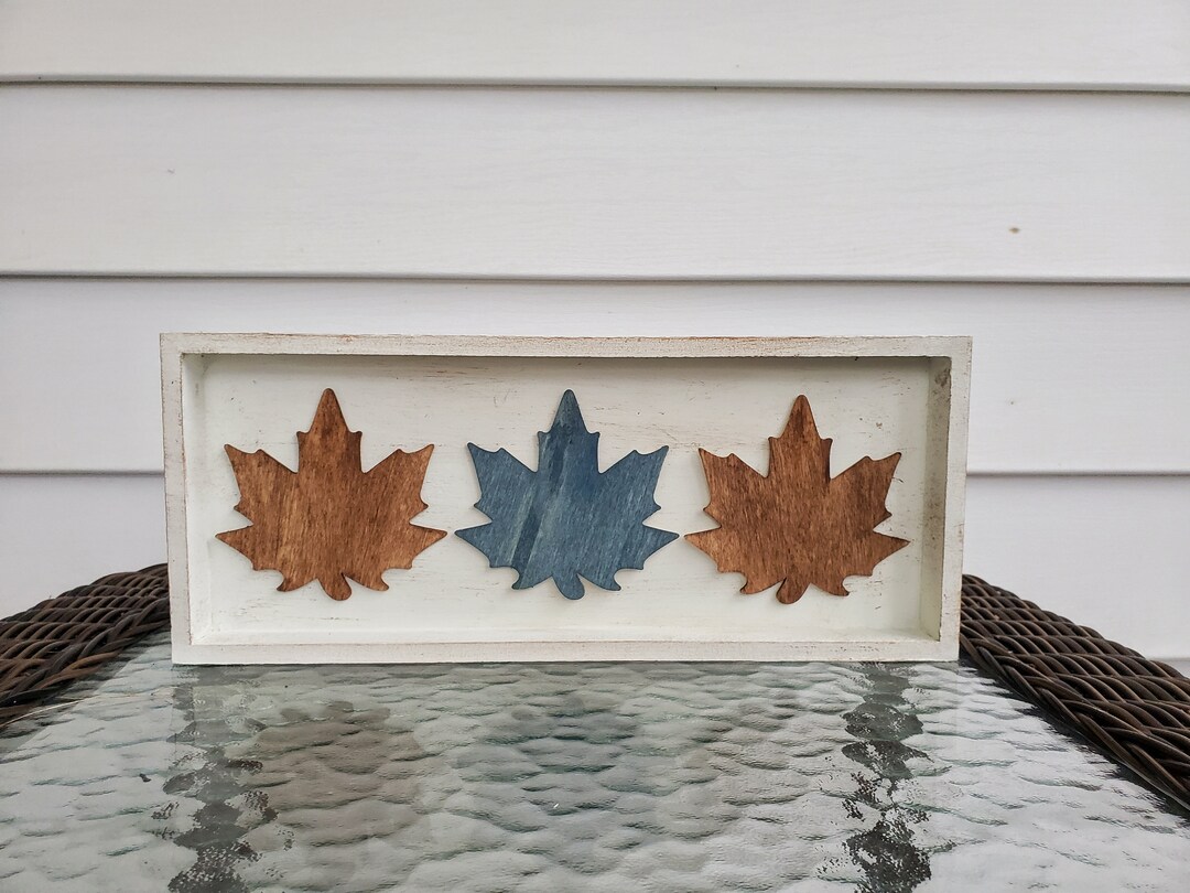 Autumn Leaves Sign, Coastal Farmhouse Fall Shelf Sitter - Etsy