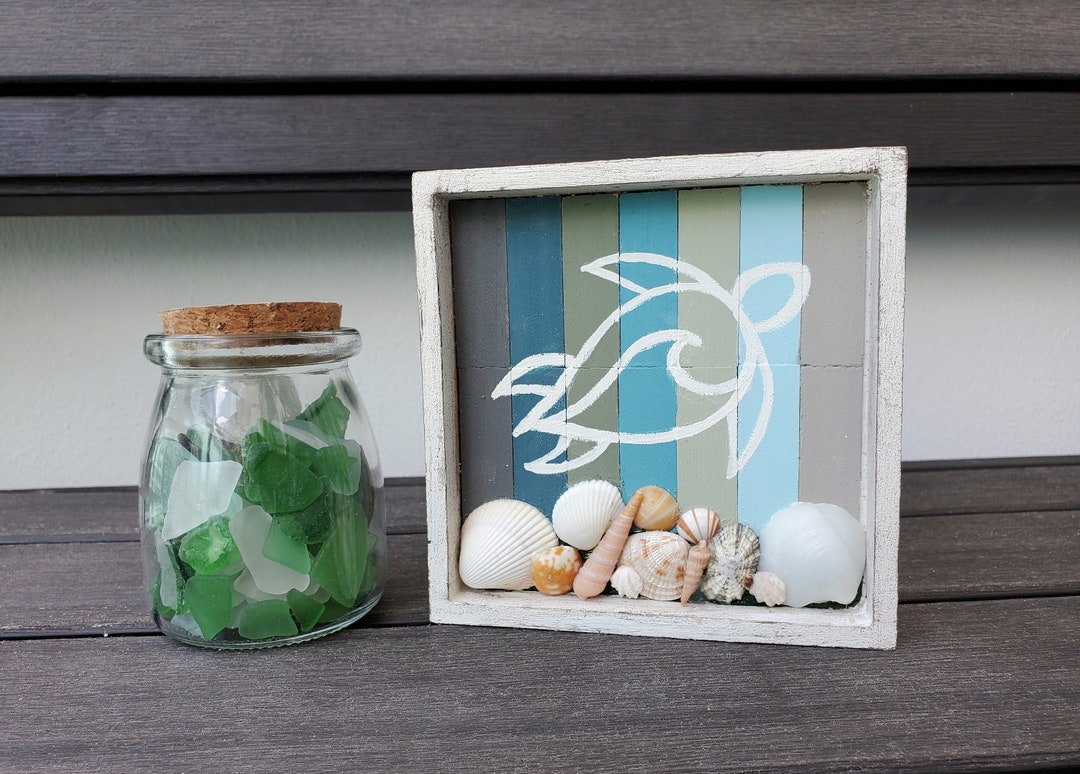 Rustic Sea Turtle Table Top Sign, Coastal Farmhouse Art, Tropical Boho ...