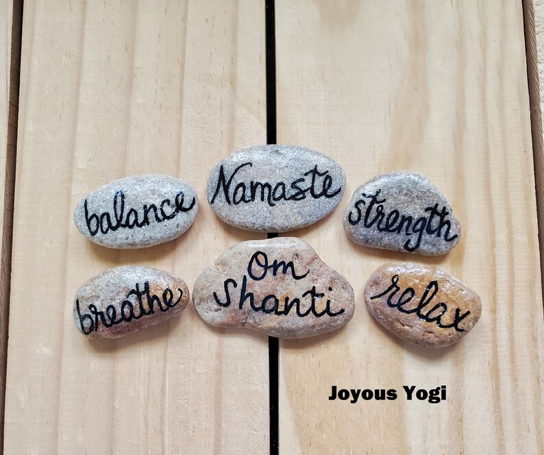 Inspirational Message Stones set of 6 Affirmation - Etsy