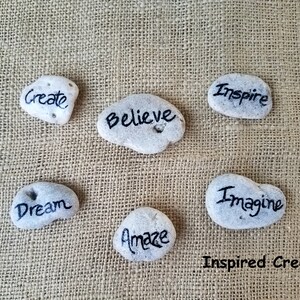 Inspirational Message Stones set of 6 Affirmation - Etsy