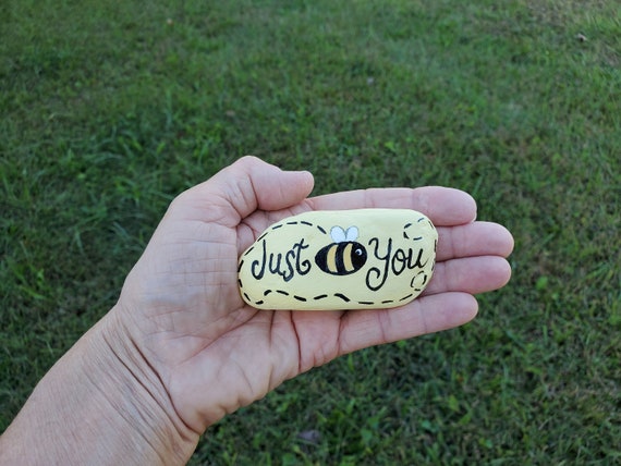 Just Be You Painted Beach Rock Inspirational Message River - Etsy