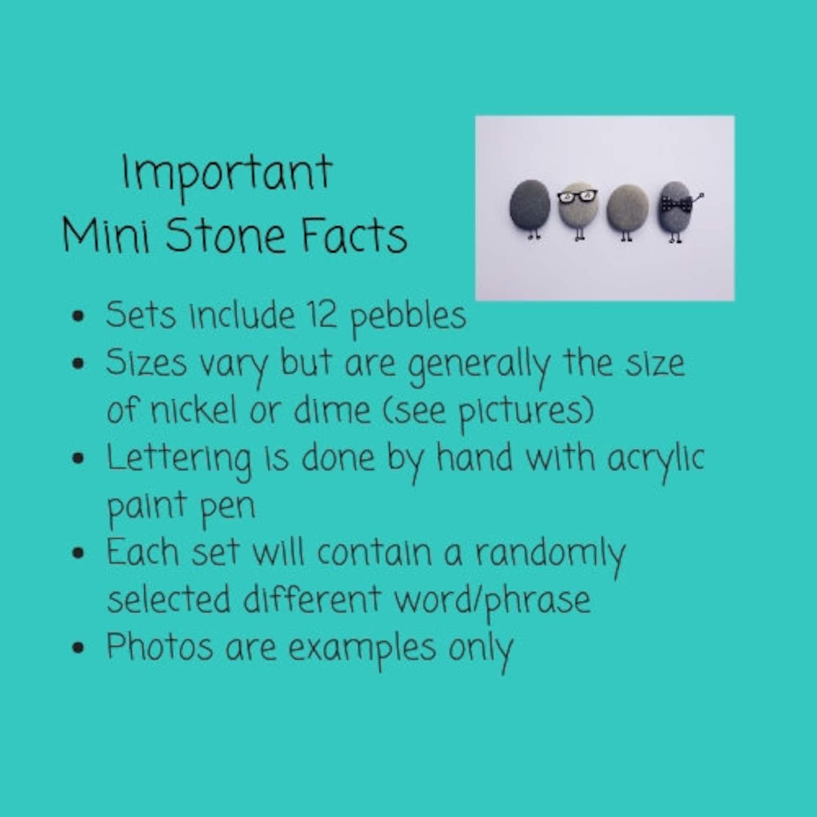 Mini Inspirational Word Stones set of 12 Painted Rock Art - Etsy