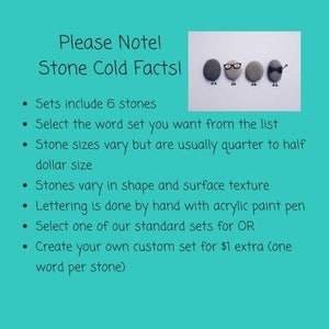 Inspirational Message Stones set of 6, Affirmation Meditation Rocks ...