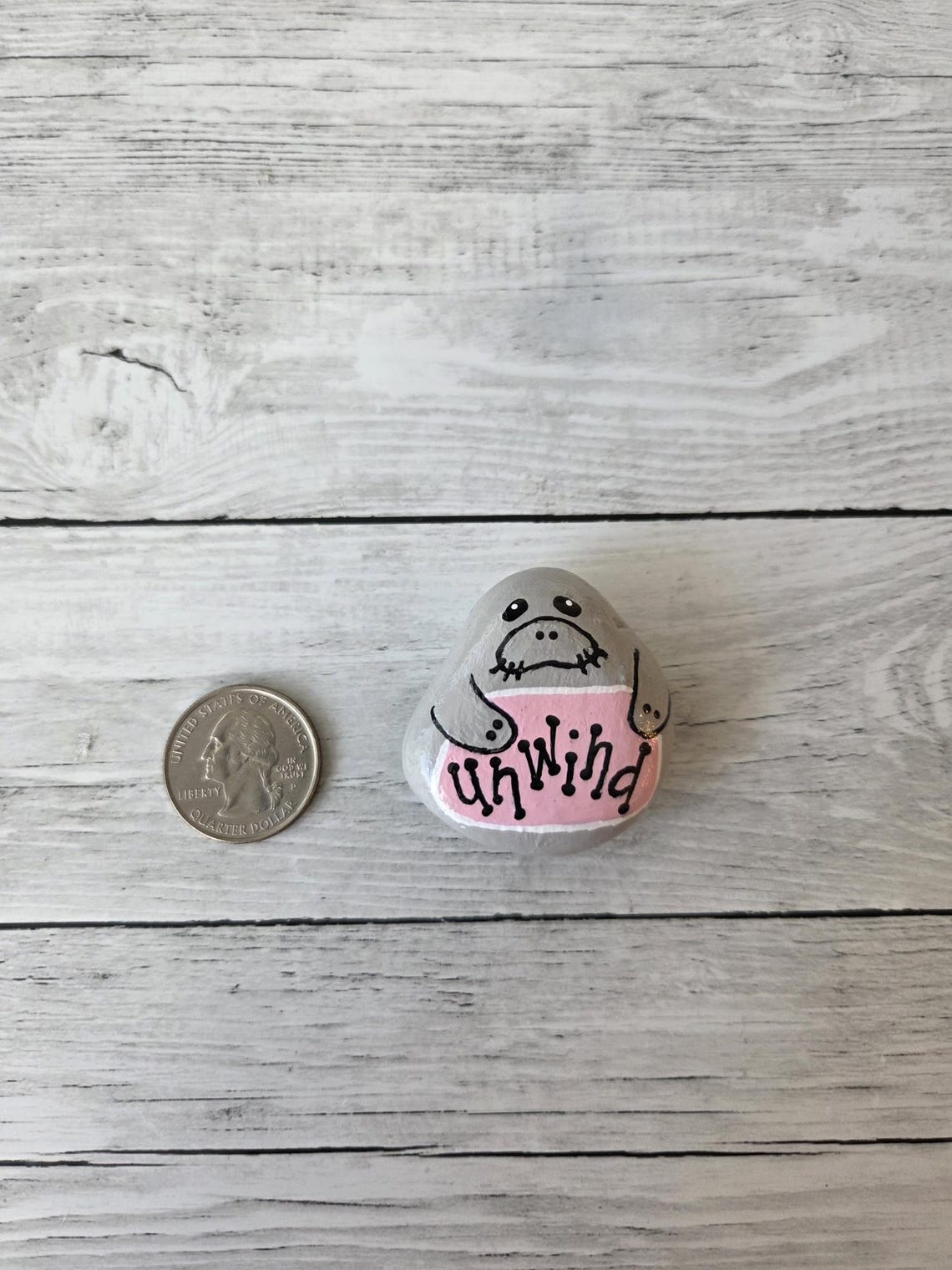 Manatee and Turtle Rocks (set of 6), Relaxation Pocket Tokens, Happy ...
