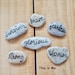 Inspirational Message Stones (set of 6), Affirmation Meditation Rocks ...
