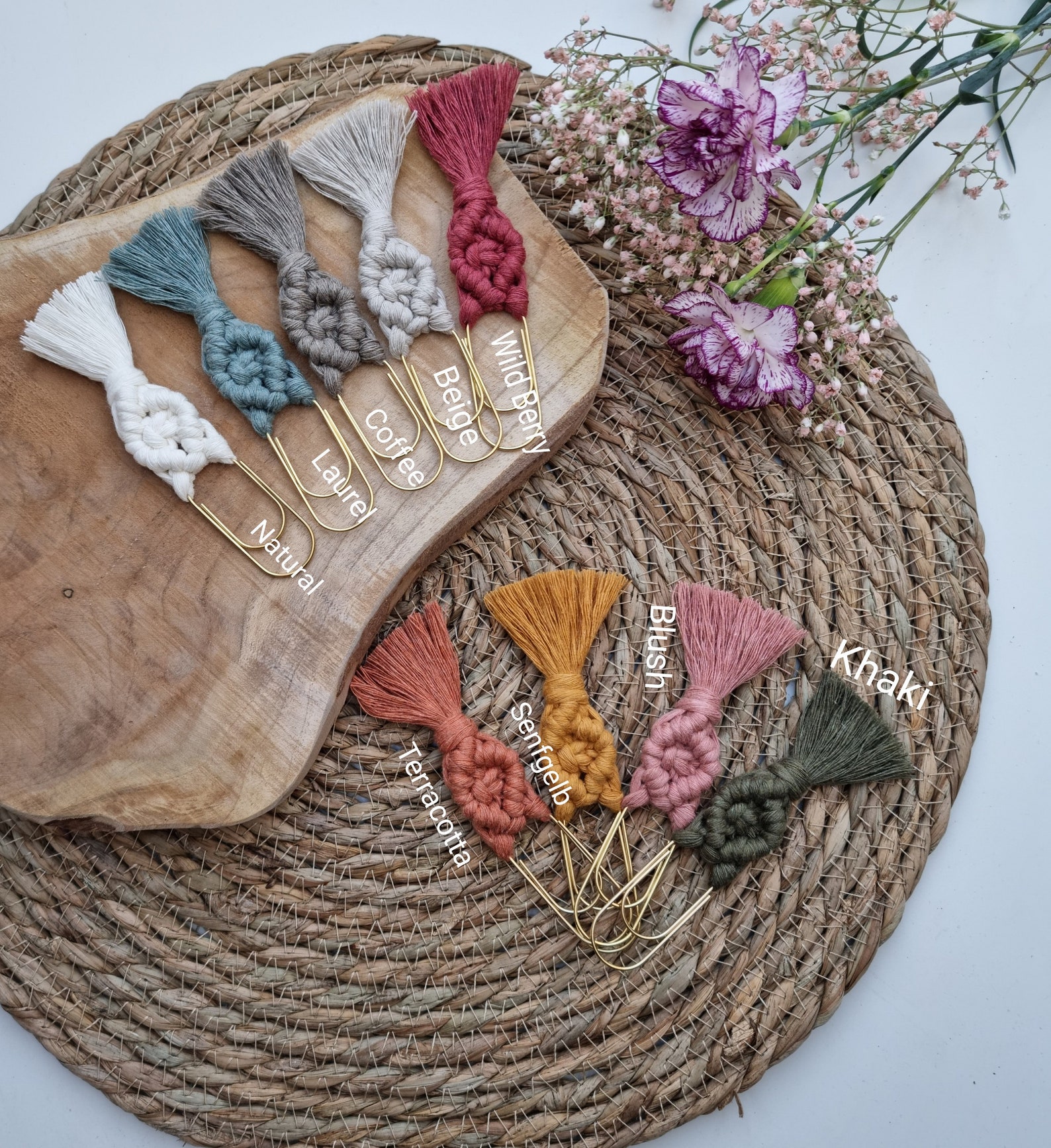 2x Makramee Lesezeichen Makramee Büroklammer Makramee | Etsy