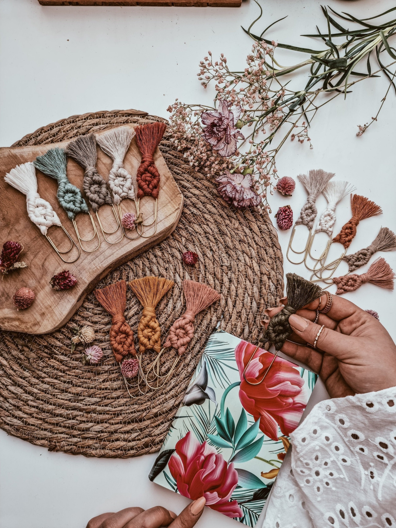 2x Makramee Lesezeichen Makramee Büroklammer Makramee | Etsy