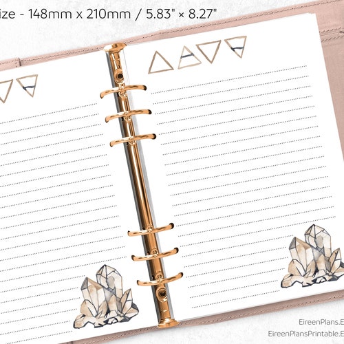 A5 Glitter Binder 2colors / Rose Gold 6 Ring Binder / Pink | Etsy