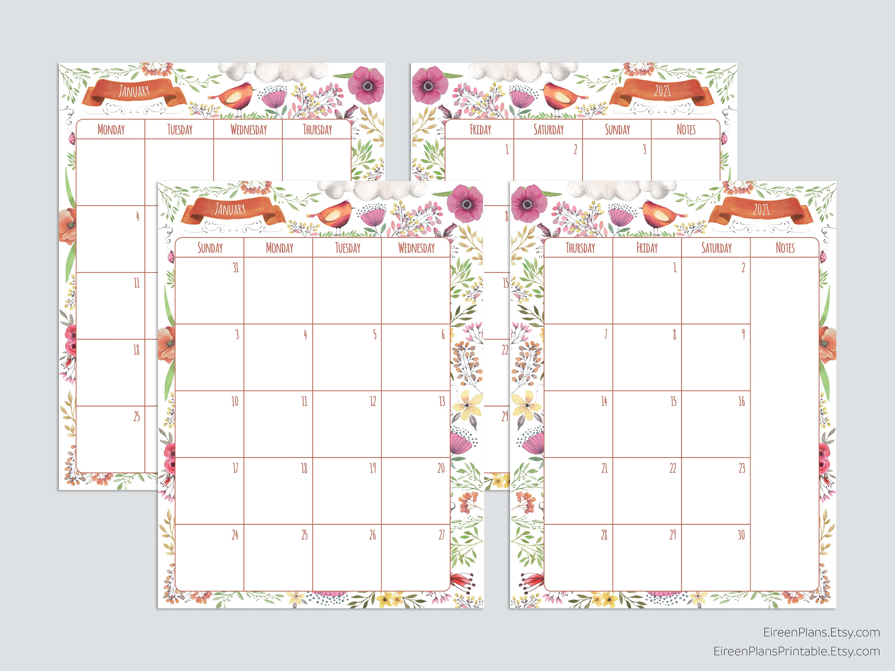 2021-2022-2023-printed-monthly-classic-happy-planner-etsy