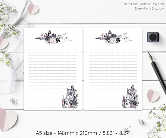 Calendars & Planners Lined Paper Creative Journaling Flowers Watercolor ...