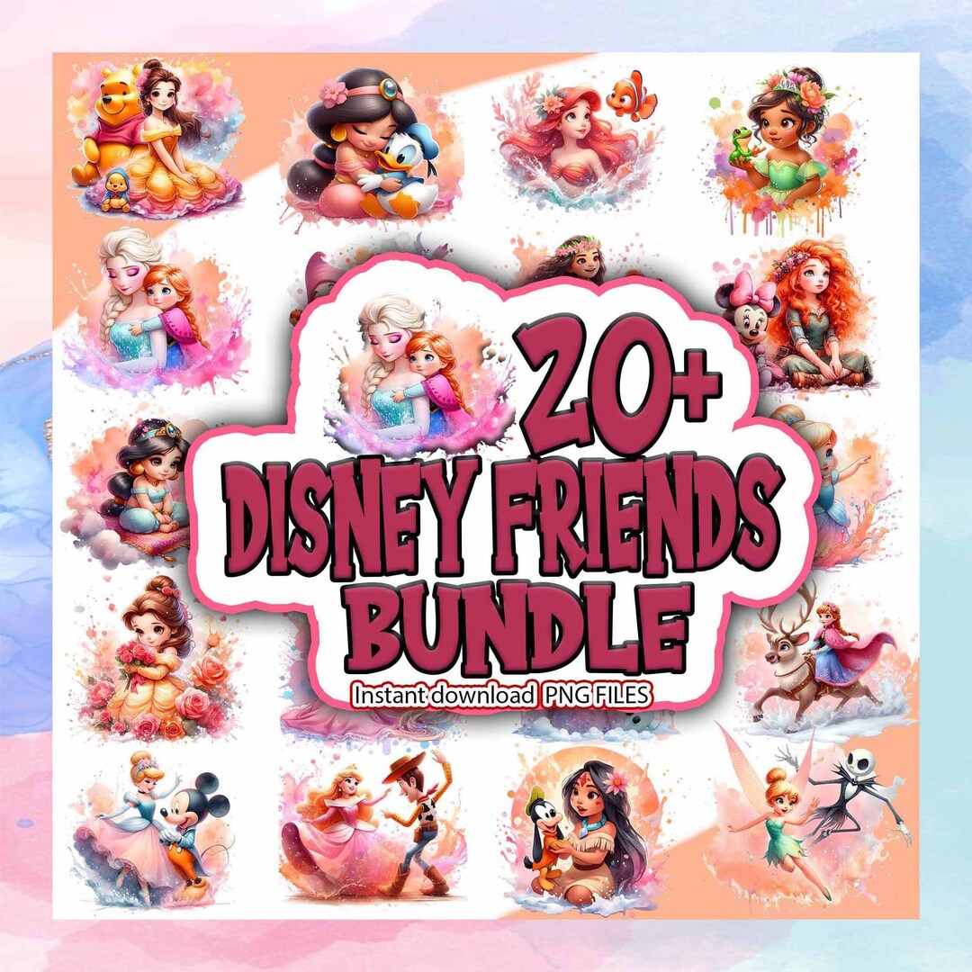 Watercolor Princess Clipart Instant Download, Birthday, Moana, Frozen ...