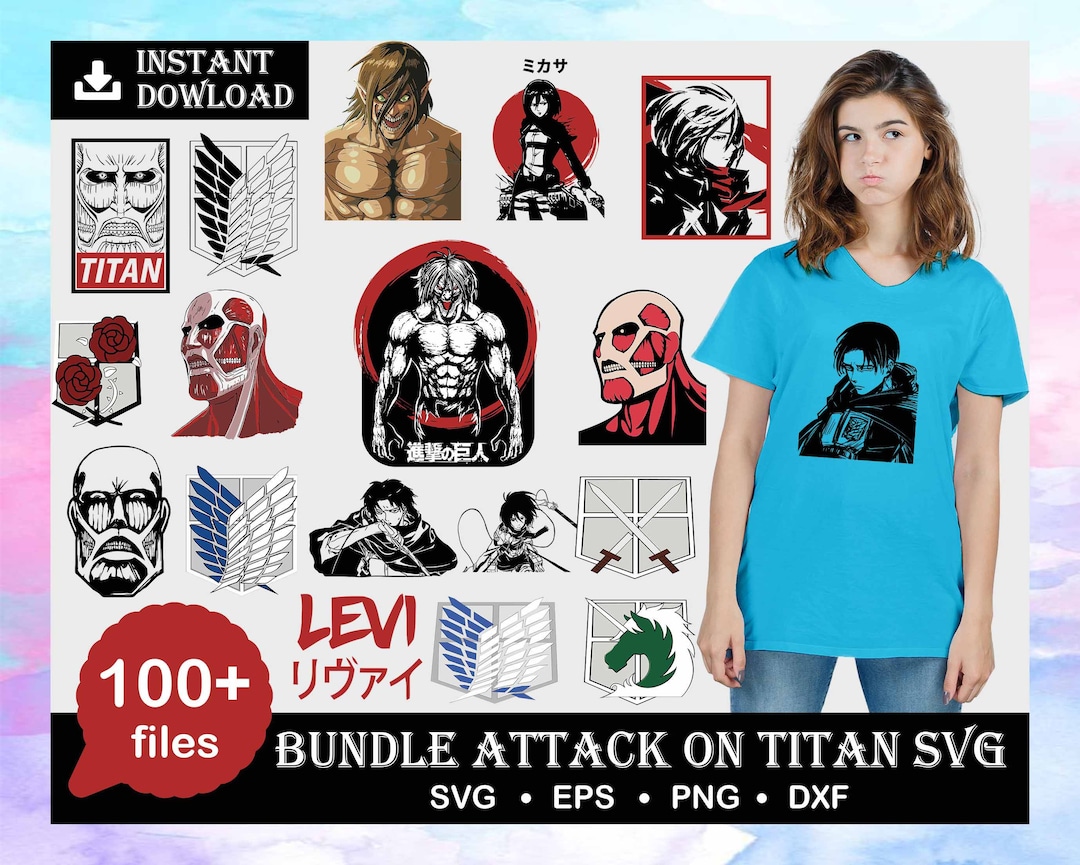 Attack on Titan SVG Bundle, AOT Svg, Cartoon Svg, Anime SVG, Cut File ...