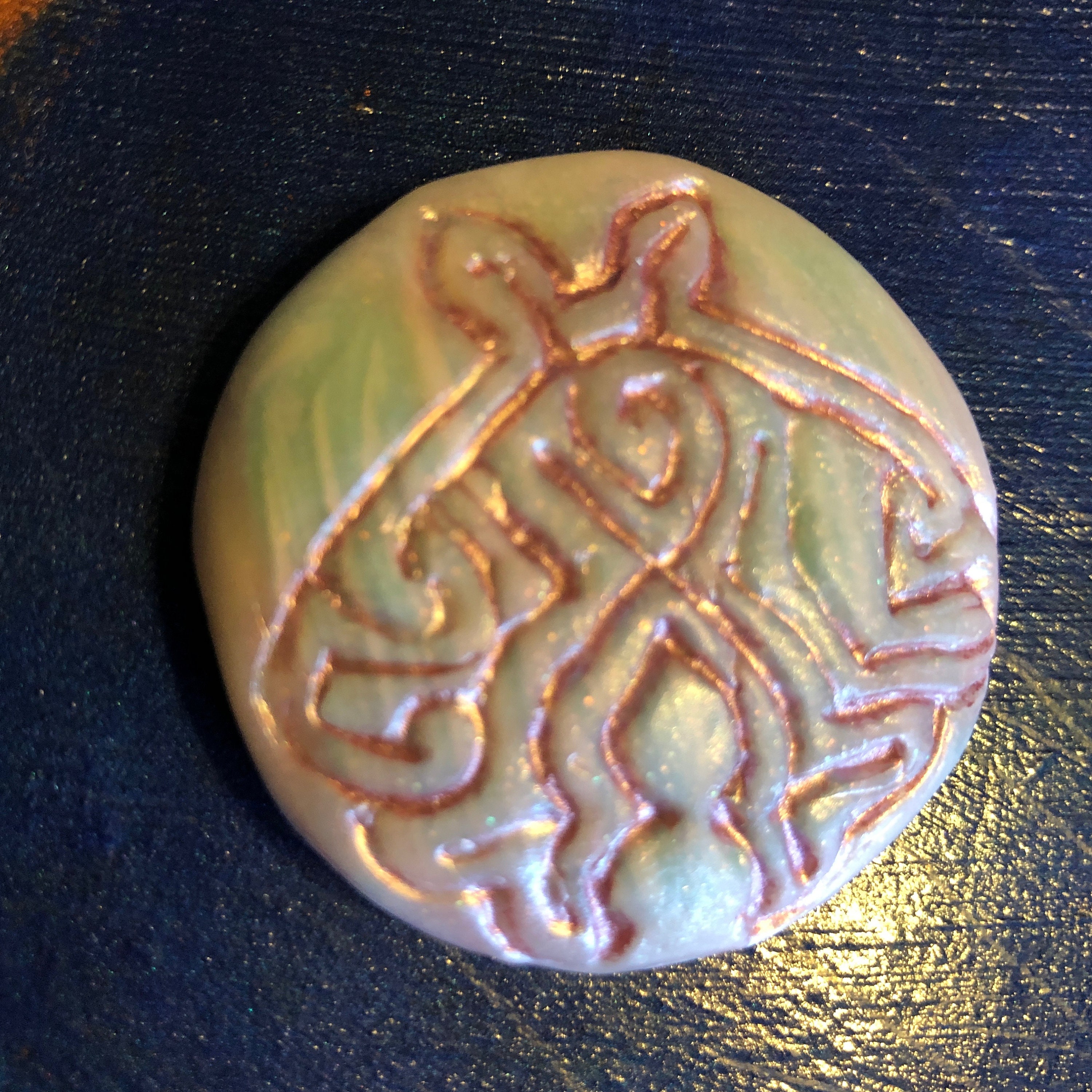 Luna Moth Palm Labyrinth/ Worry Stone by DLH Pocket | Etsy