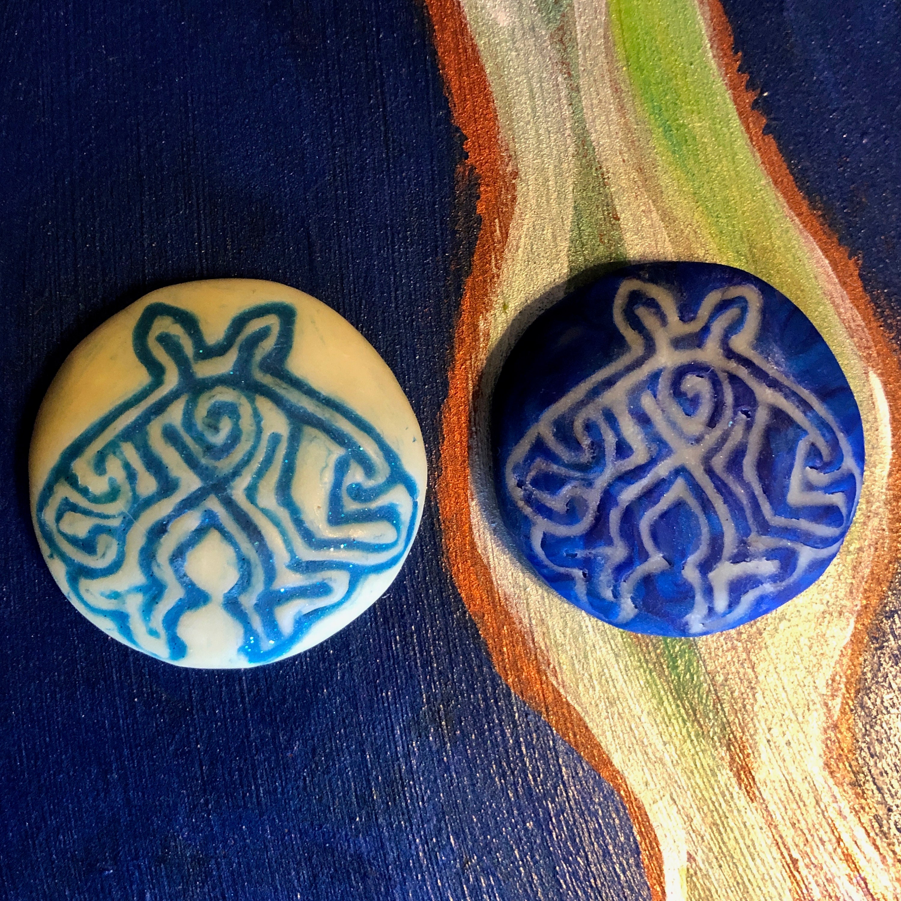 Luna Moth Palm Labyrinth/ Worry Stone by DLH Pocket - Etsy