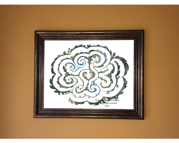 Sacred Art Labyrinth Finger Labyrinth Art Print Metallic - Etsy