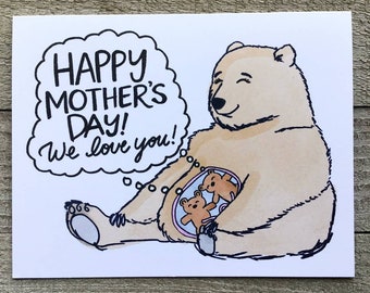 Prenatal Twins Mother to Be Mothers Day Card Pregnant With - Etsy