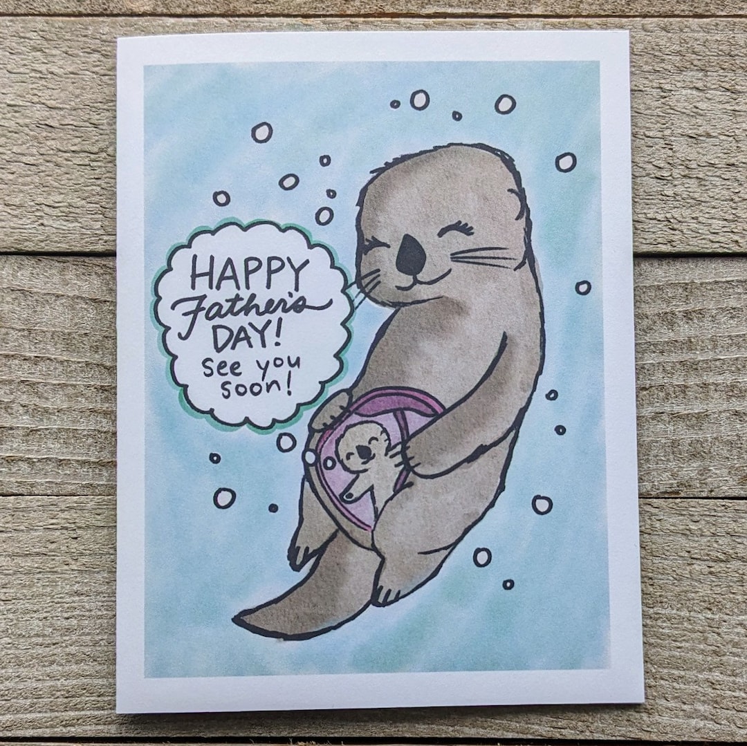 Otter Father to Be Card, Expectant Daddy, Soon to Arrive Baby, Father's ...