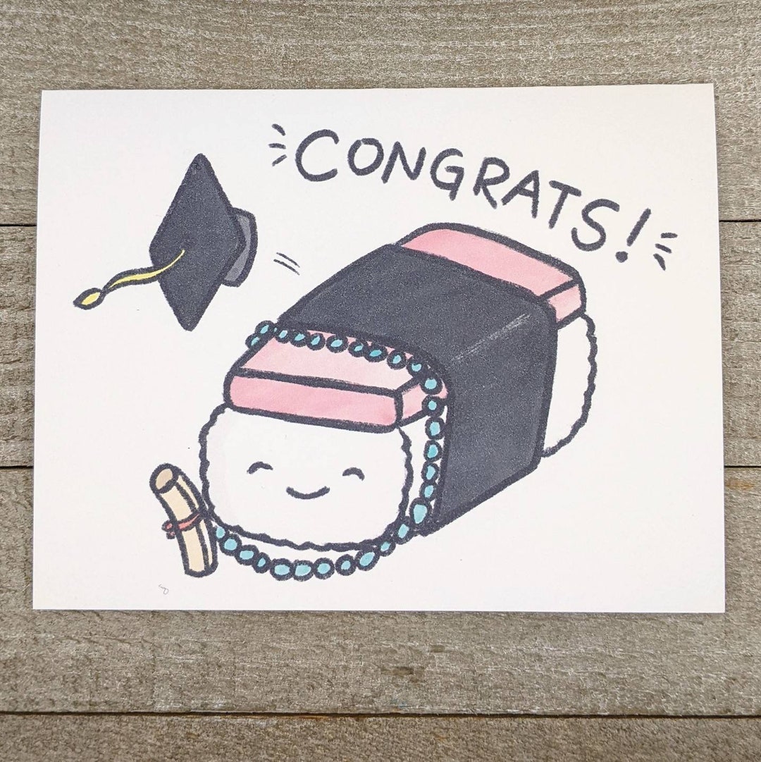 Graduation Spam Card, Hawaiian Theme, Spam Musubi, Grad ...