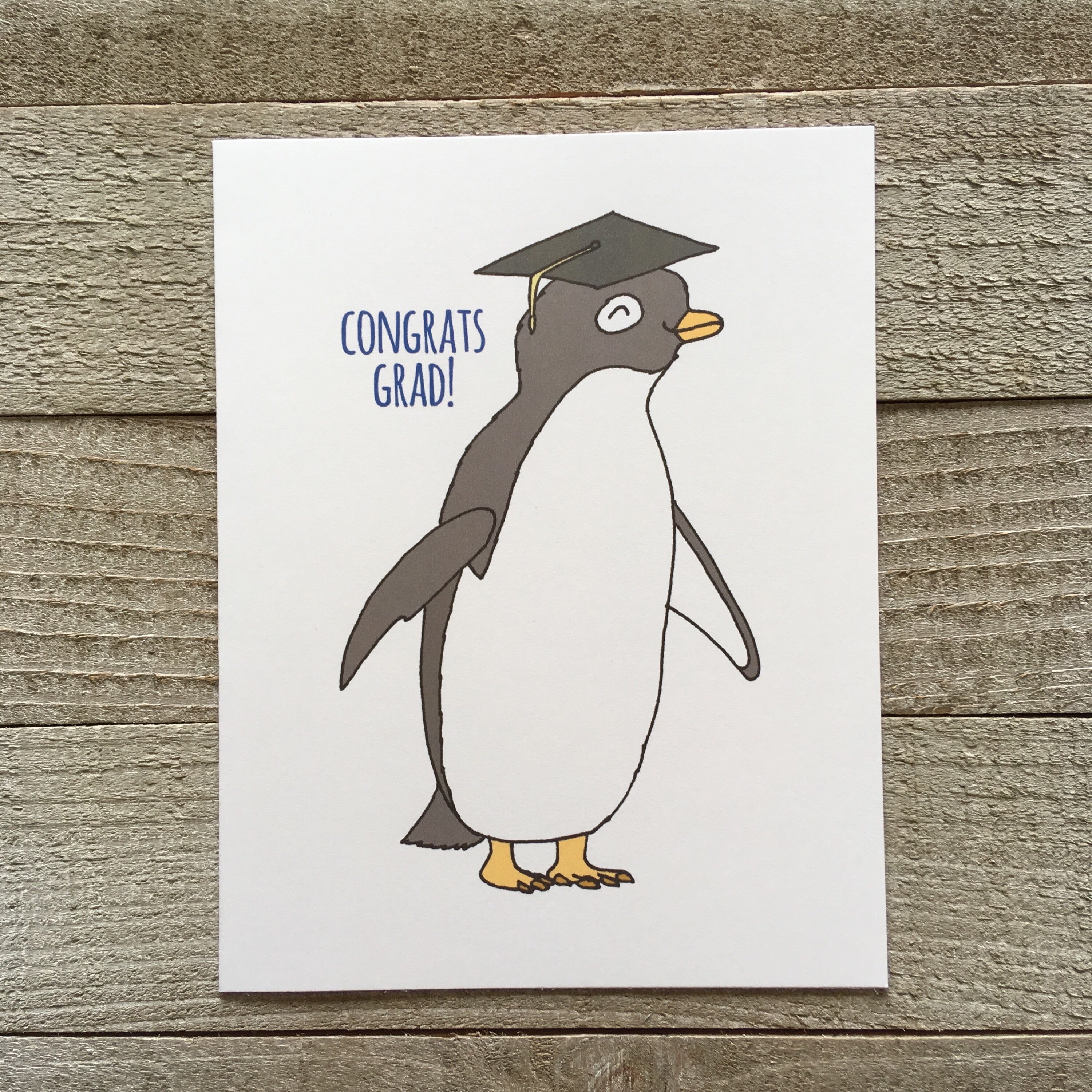 Penguin Graduation Card Grad Card Graduation Penguin New - Etsy