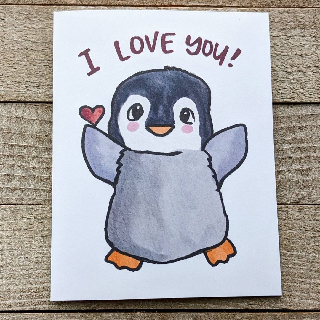 I Love You Card From a Baby Penguin, From Son, Daughter, to a Child, to ...