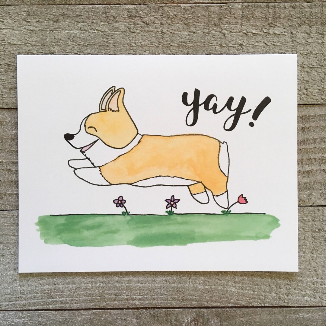 Congratulations Greeting Card, Corgi Dog Puppy, Yay, Party, Graduation ...