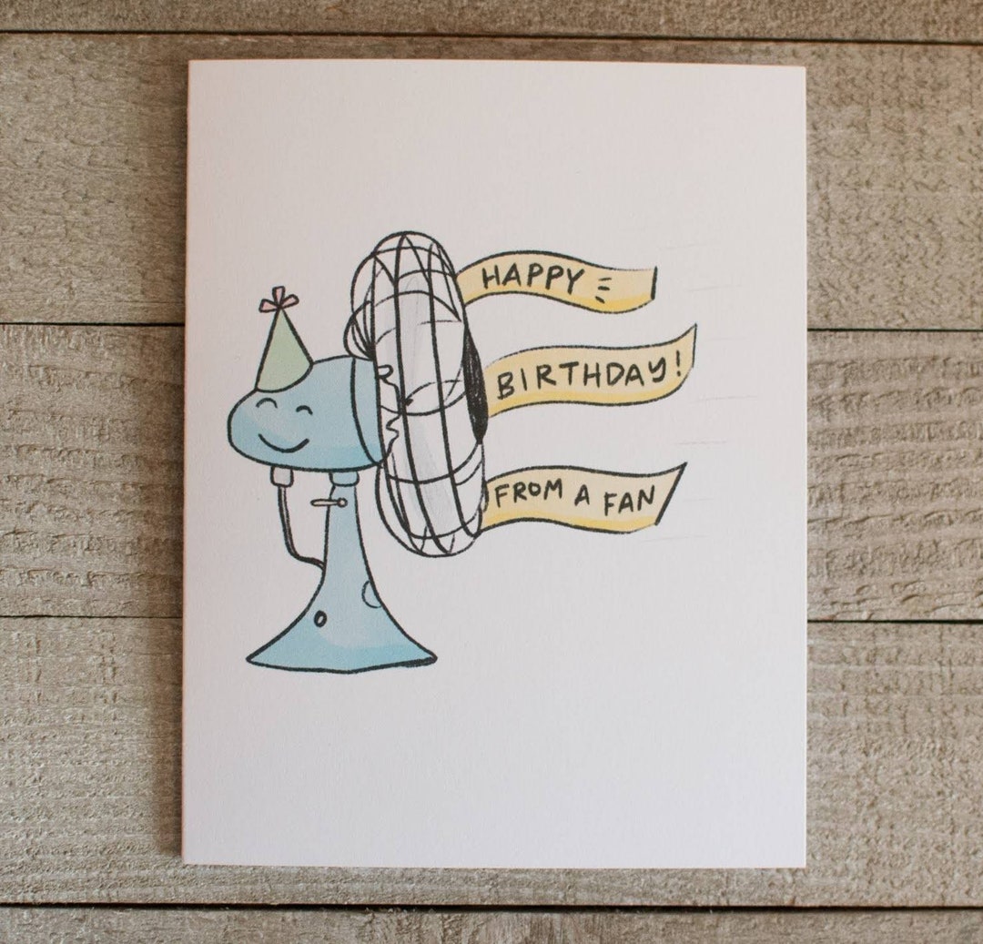 Happy Birthday From a Fan Greeting Card, Fan Lover, Obsessed With Fans ...