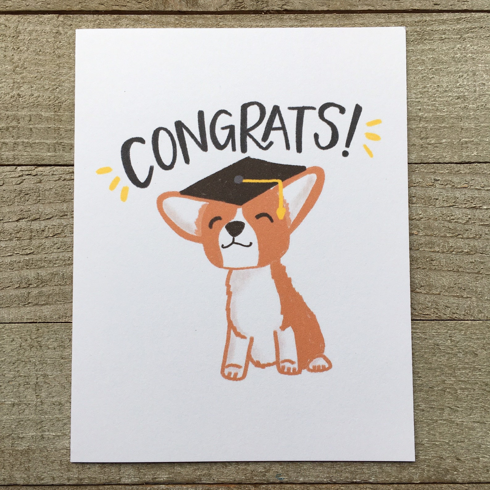 Corgi Graduation Card Blank High School Grad College Grad - Etsy